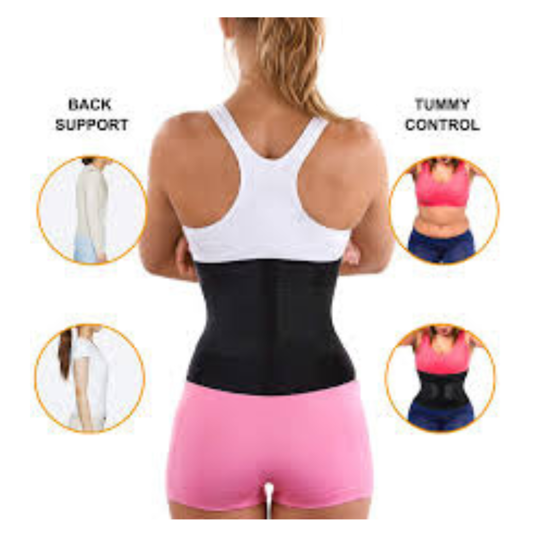 Miss Belt Waist Trimmer Body Shaper Dual Adjustable Hook Loop Closures ...
