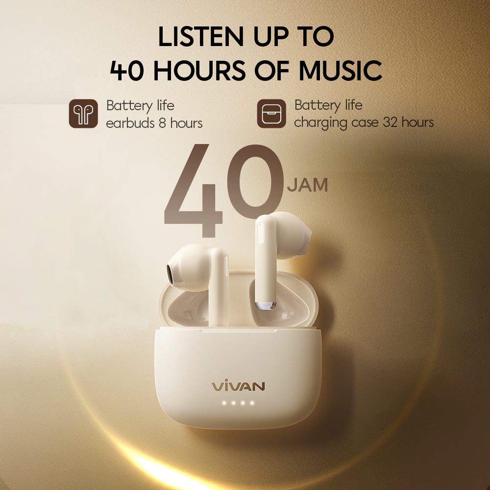 Vivan Infinity GT2 TWS Wireless Earbuds Bluetooth 5.3 40 Hours Playtime ...