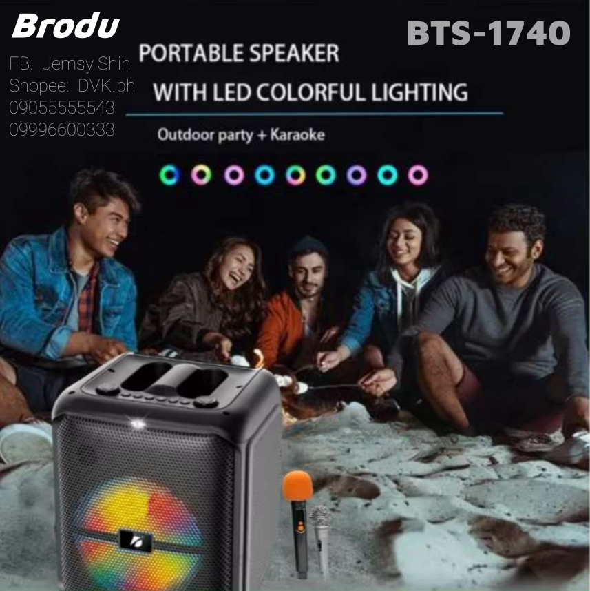 BTS 1740 speaker with mic Bluetooth ikaraoke box party Magic Sound ...