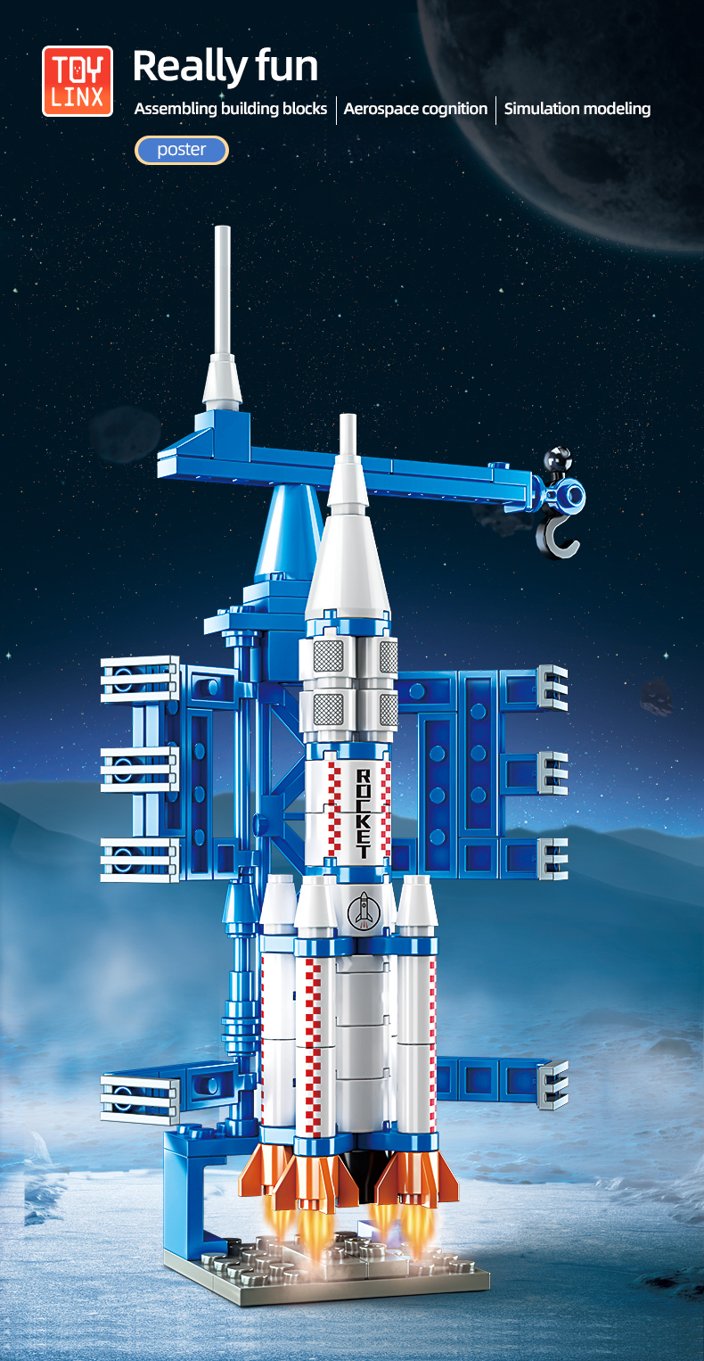 Mini Building Block Assembled Small Particles Toys Kid Gift Space Shuttle Rocket Building Blocks ...
