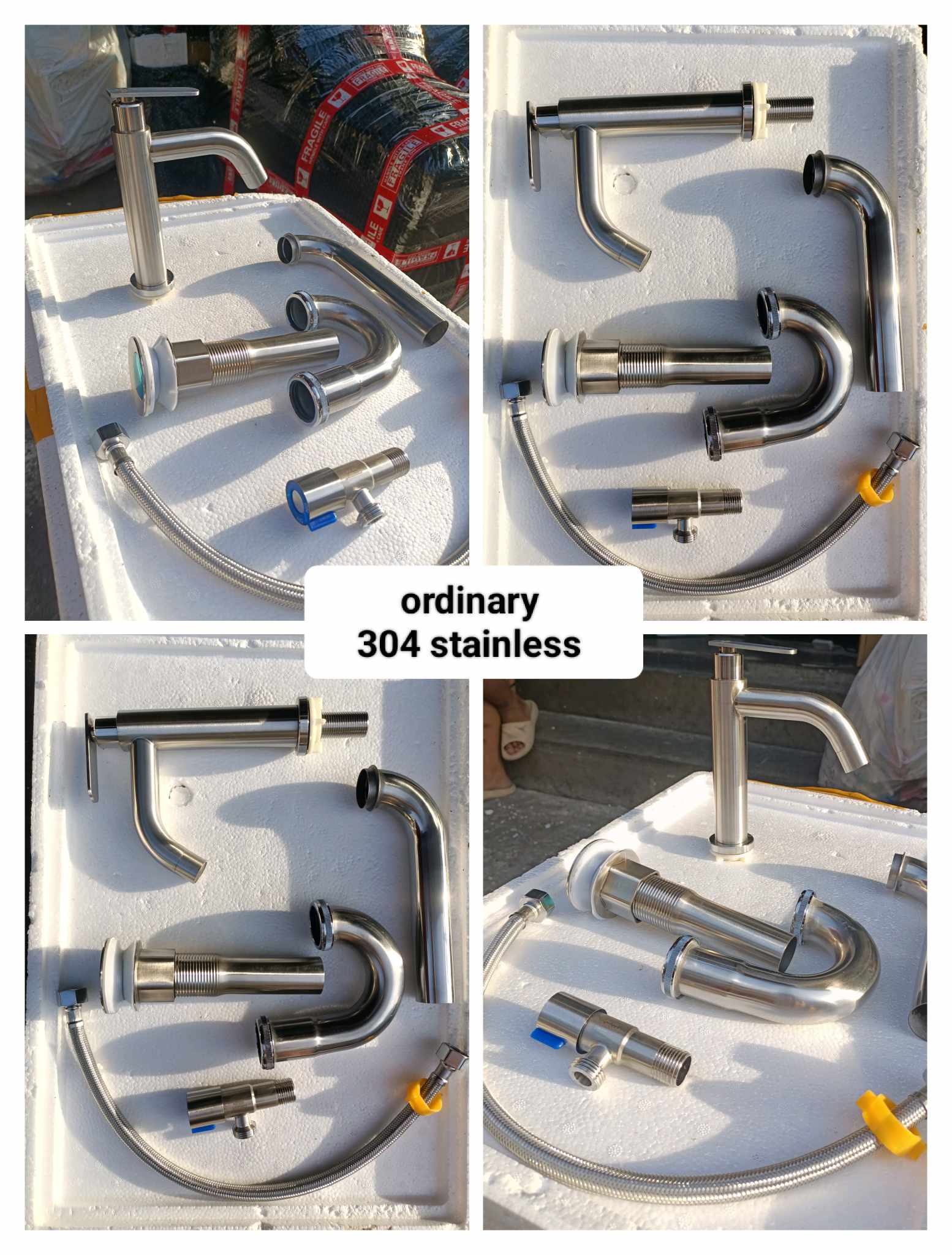 Wall hang basin with stainless bracket / Corner Lavatory / Hanging ...
