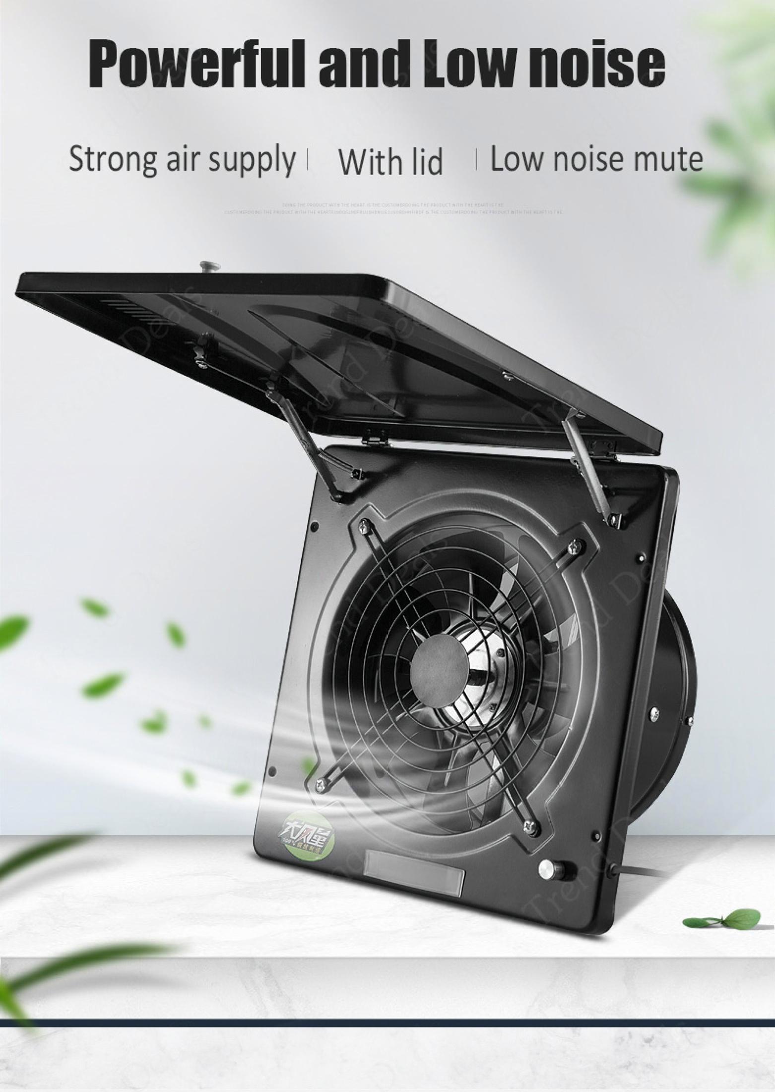 Flap type 10in Kitchen exhaust fan with hood,Kitchen exhaust fan ...