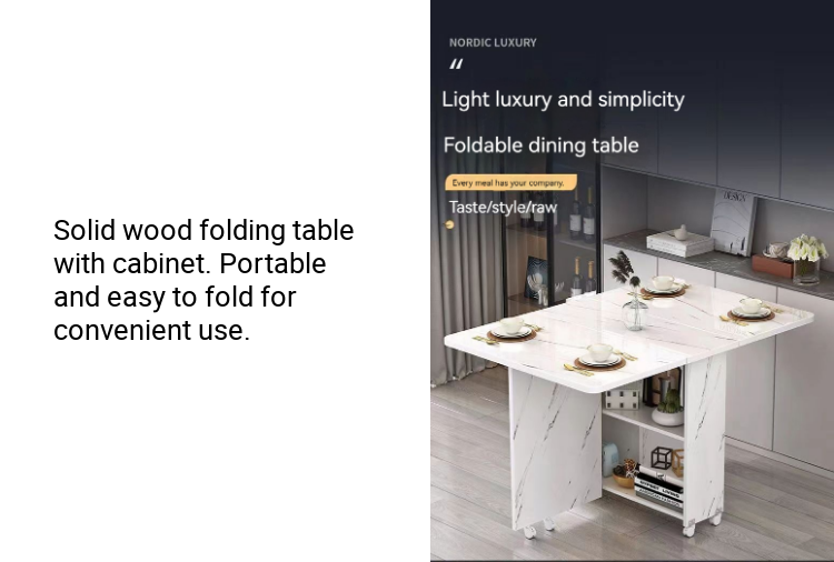 Multifunction Collapsible dining table, portable and retractable simple ...
