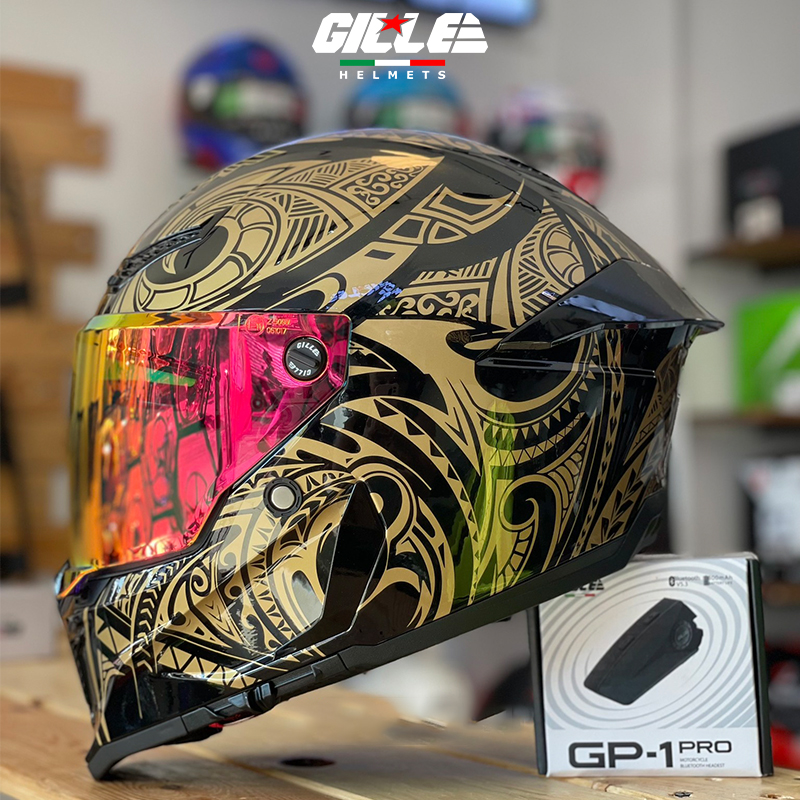GILLE ASTRAL MAORI Full Face Dual Visor Helmet For Motorcycle Women And ...
