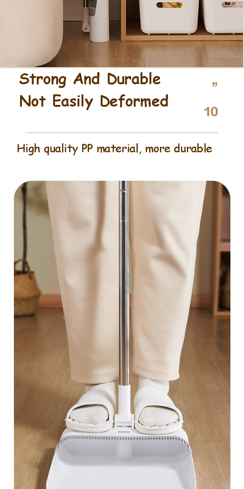 Ecoco Foldable & Rotatable Broom Dust Pan With Comb Dustpan Set ...