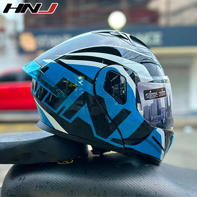 HNJ 937 W/D Modular Motorcycle Full Face helmet Women And Men With ICC ...