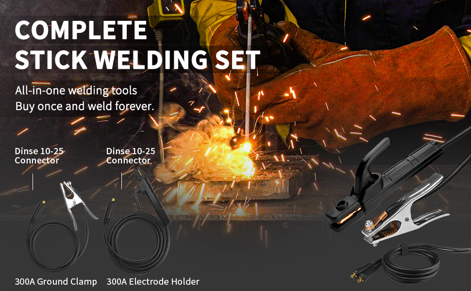 JLD 3M-10M Welding Cable ground Welding Wire set 300A-500A Power ...