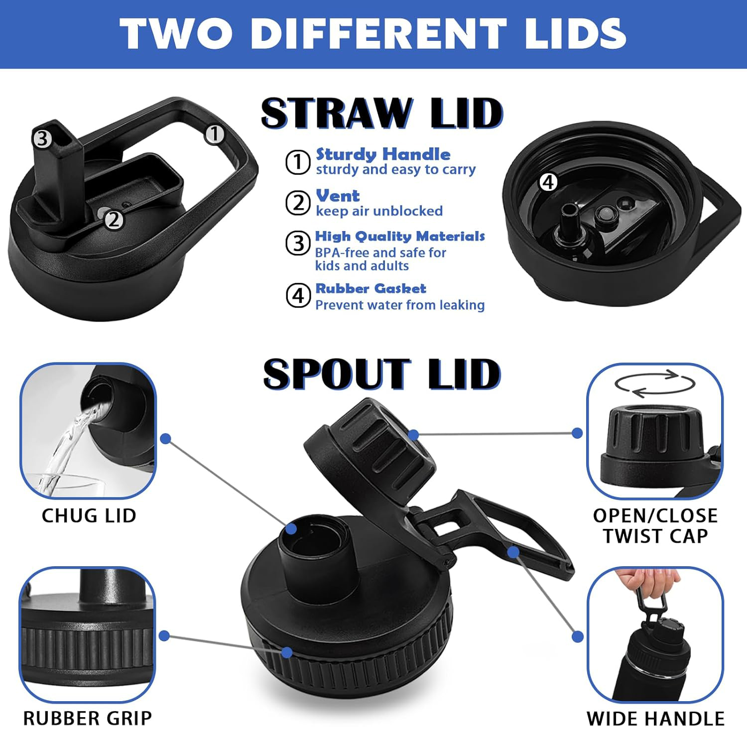 Vacuum Aqua Pro Tumbler Hot and Cold 72H Ice Leakproof Wide Mouth Flask ...