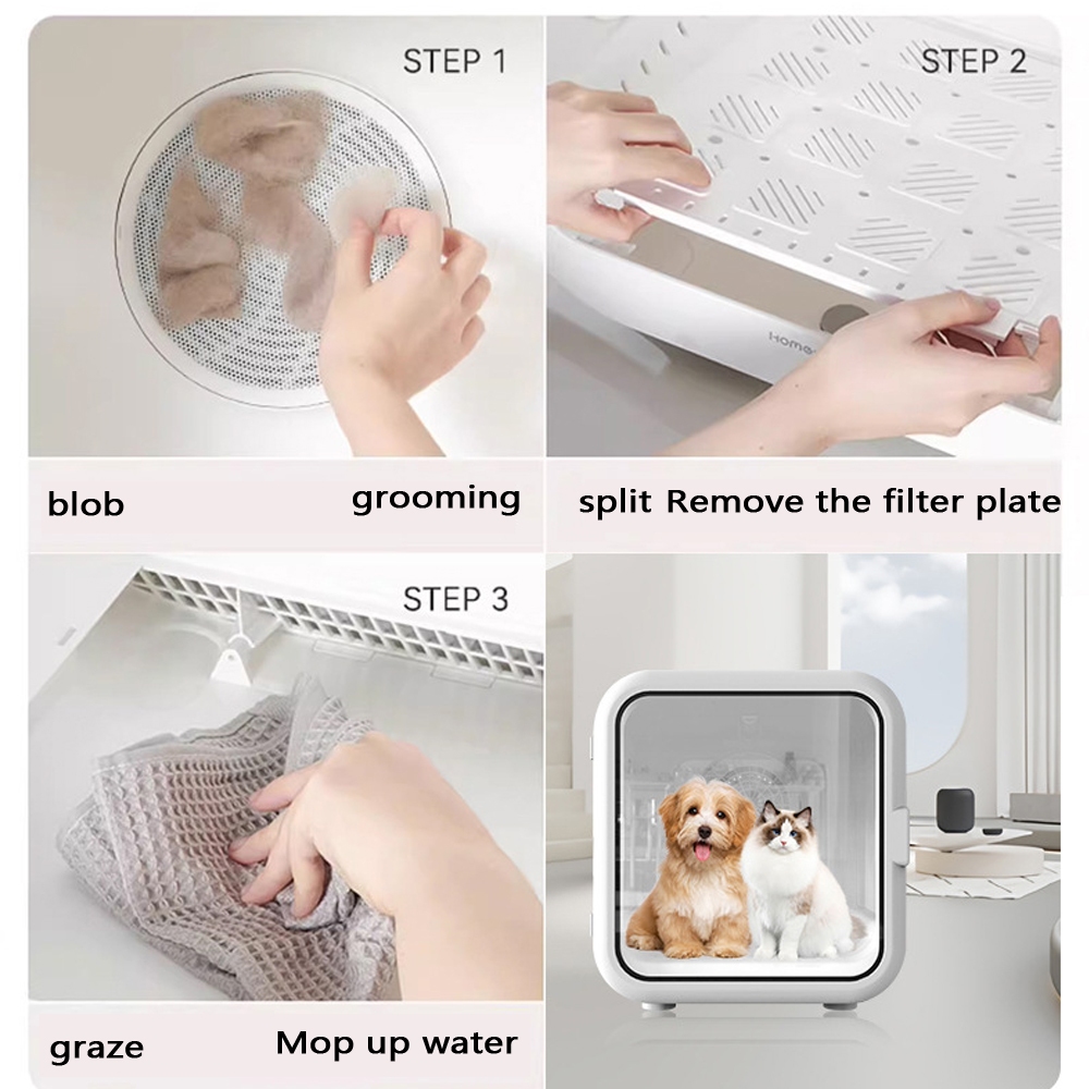 Pet Drying Box Cat and Dog Drying Box Smart Pet Hair Dryer Ultraviolet ...