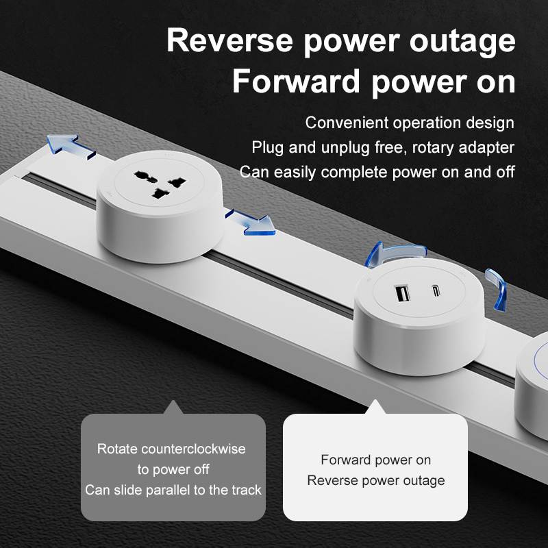 TEP Power Track Socket 8000W Universal Power Adapter Socket with USB ...