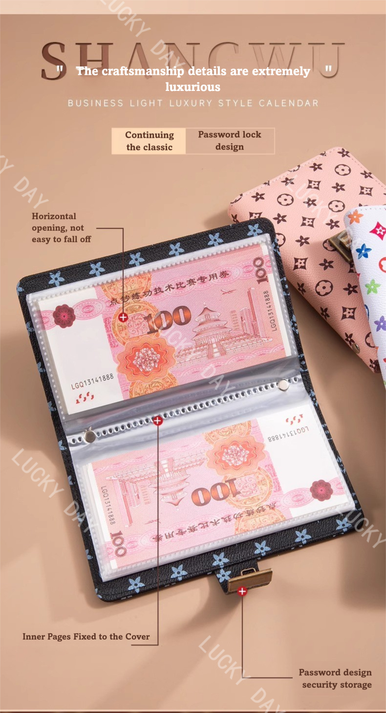 Ipon Challenge Booklet 100 Envelope Saving Challenge PU Leather Money ...