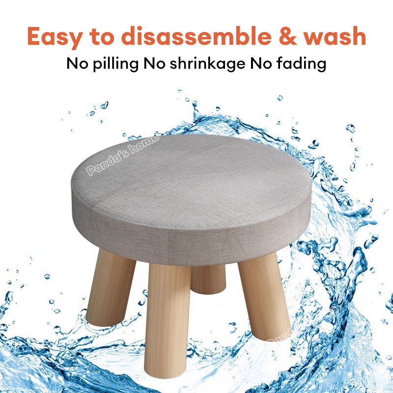 Stool Chair With 4 solid wood legs small stool children cute shoe stool ...