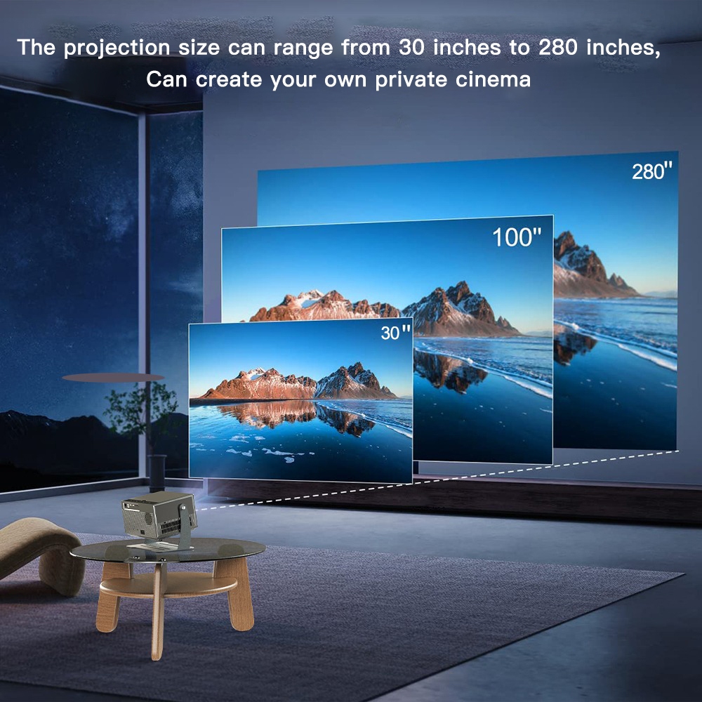 【Auto Focus】FUNFOOX PISTA projector 4K/1080P android 9.0 wifi/bluetooth ...