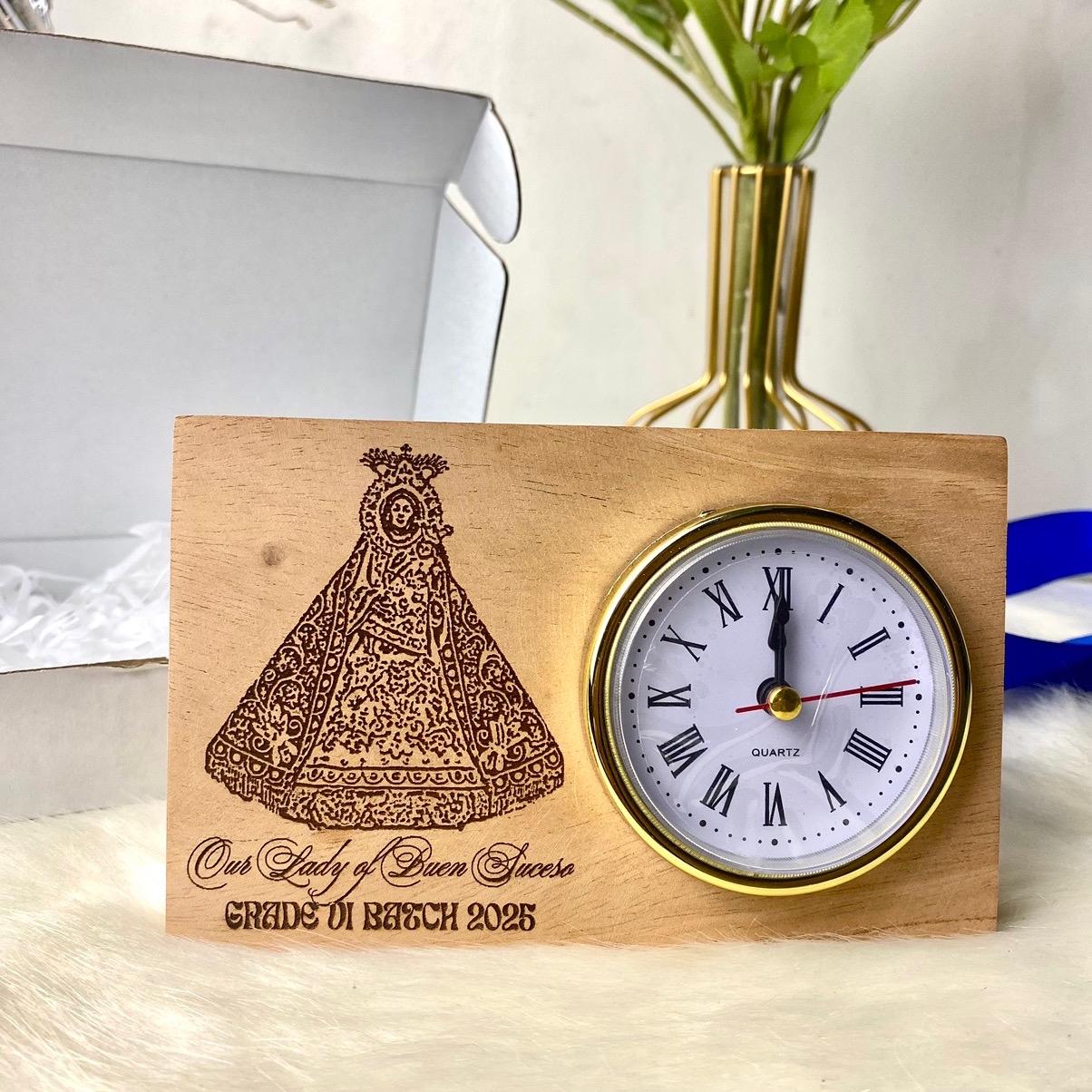 Customized Mini Wooden Desk Clock with GIFTBOX for Souvenirs/Giveaways ...