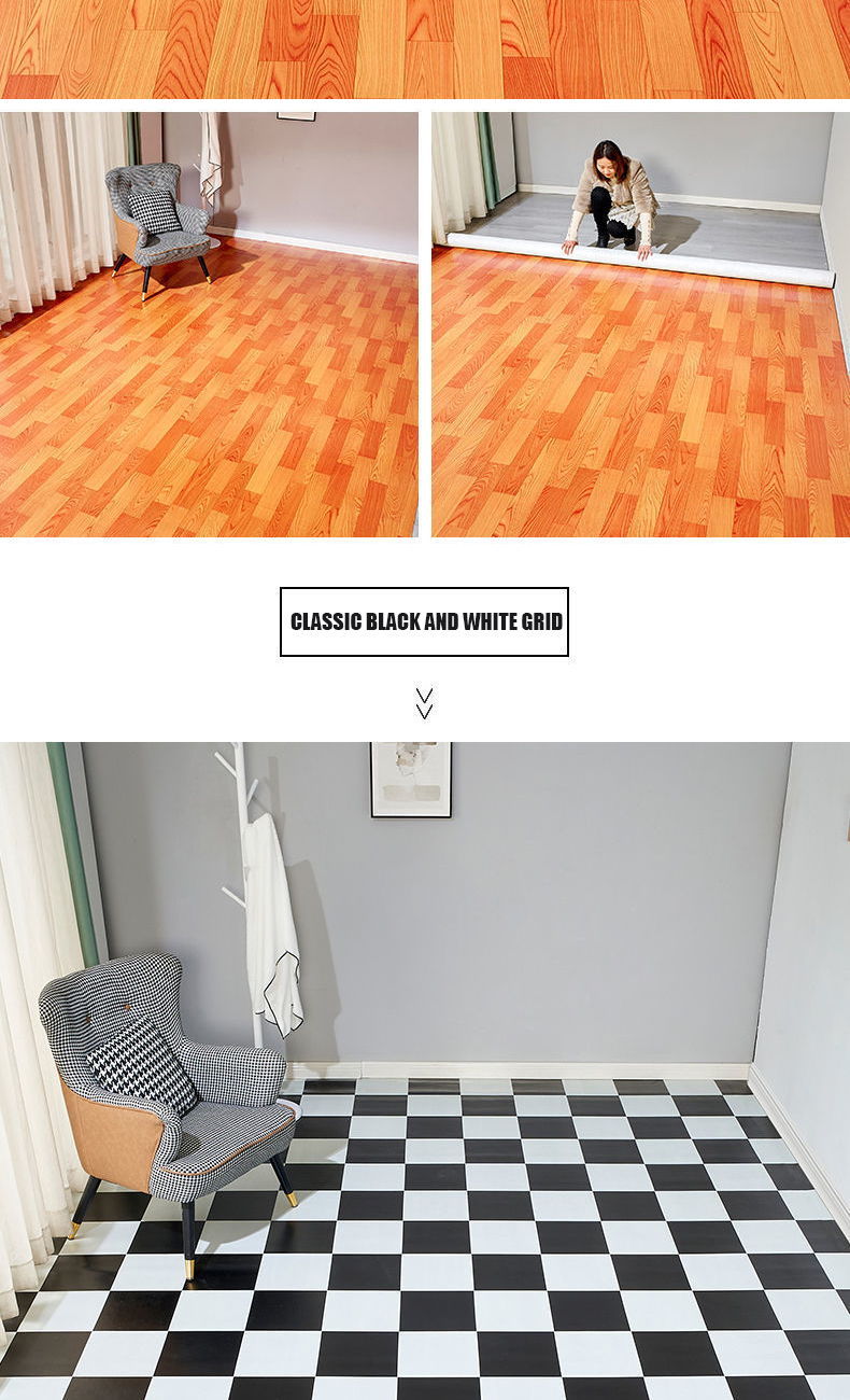 SOLD PER YARD Linoleum Rubberized Floormat Home Decoration Waterproof ...