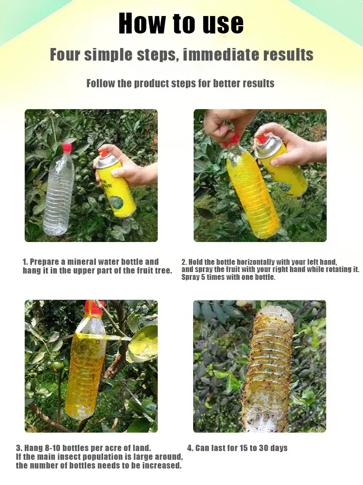 450ML Fruit fly trap Attractant spray add methyl eugenol Super net ...