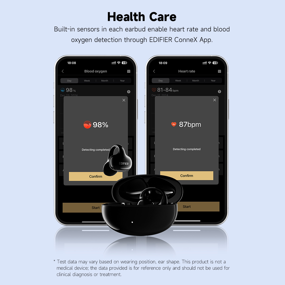 Edifier LolliClip Open-ear True Wireless Earbuds Adaptive Noise ...