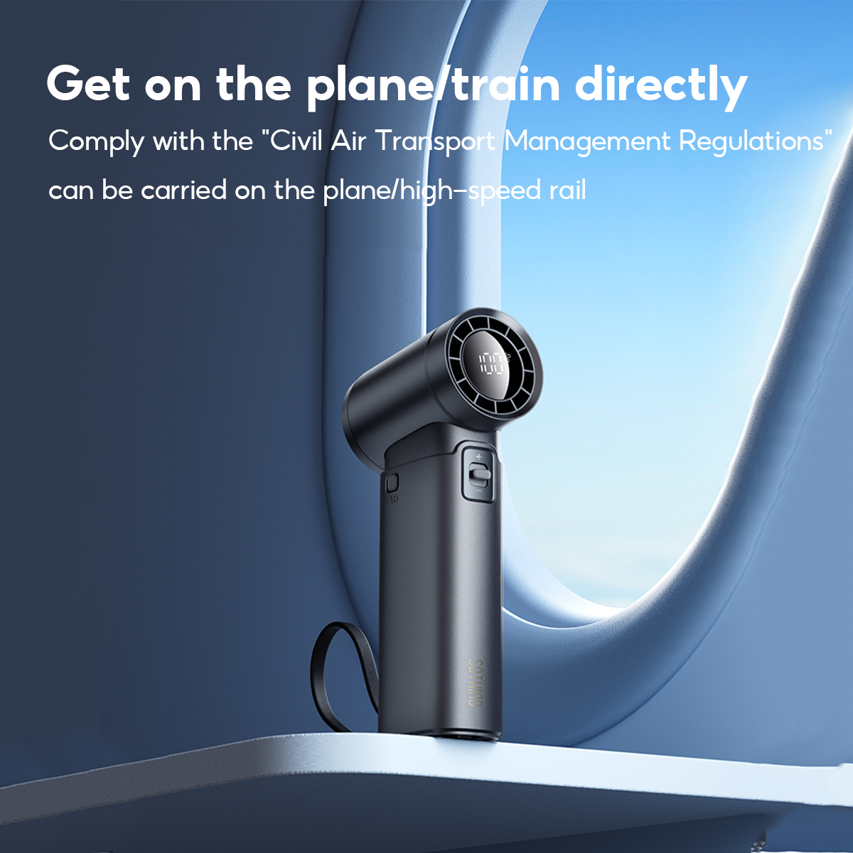 SOTHING Portable Multi-Funtion Electric Fan USB Charging with 4 Speed ...