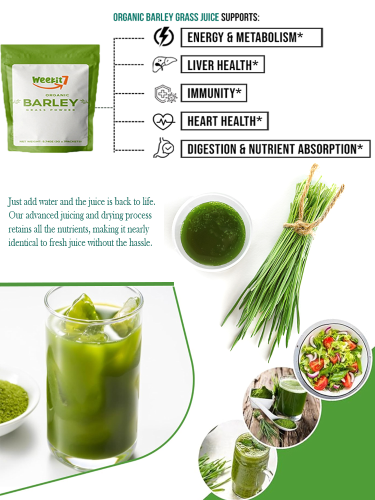 Weekit7 Organic Barley Grass Juice Powder Food Supplement Slim Body ...