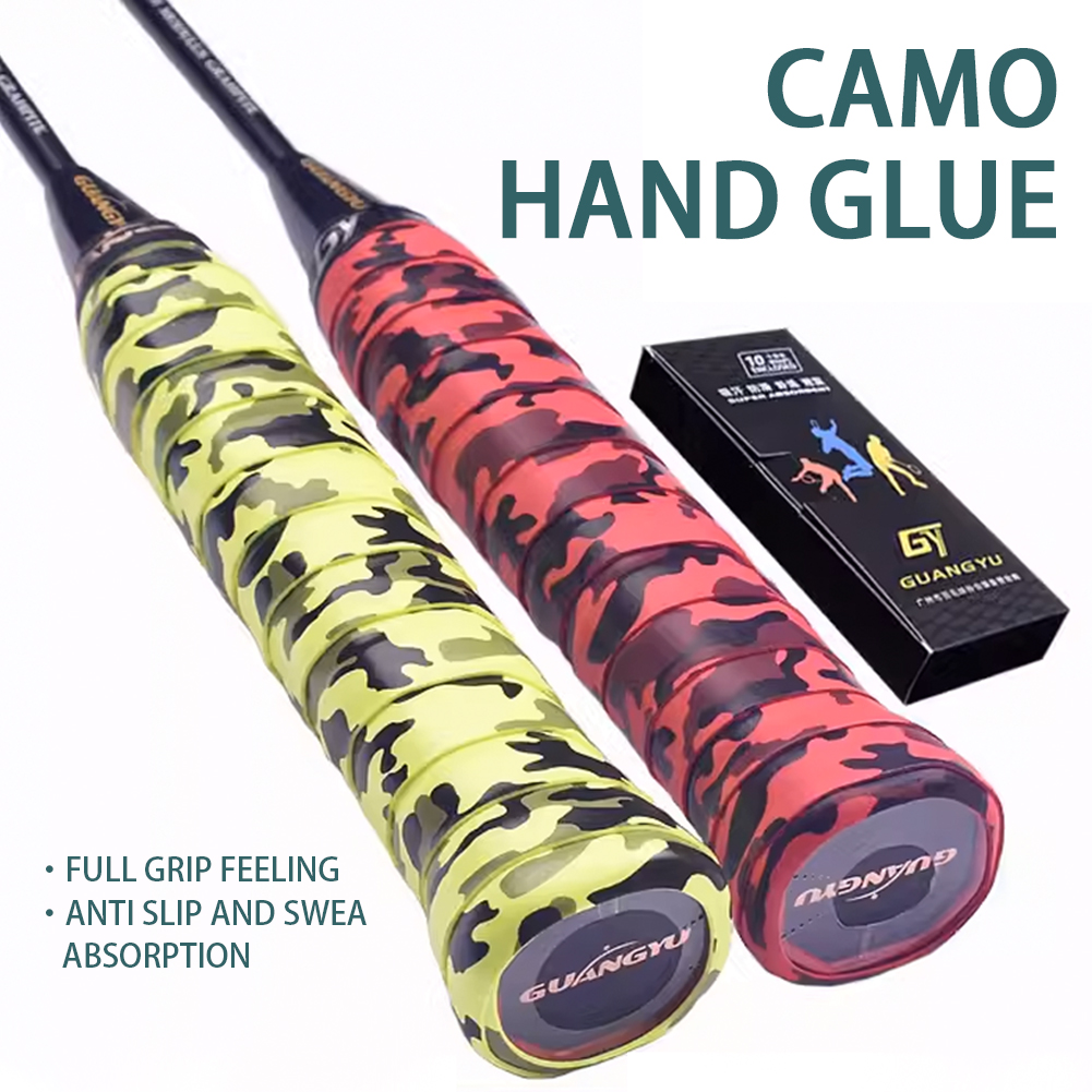 Camouflage Keel Hand Glue Sweatband Anti-slip Badminton Tennis Racket ...