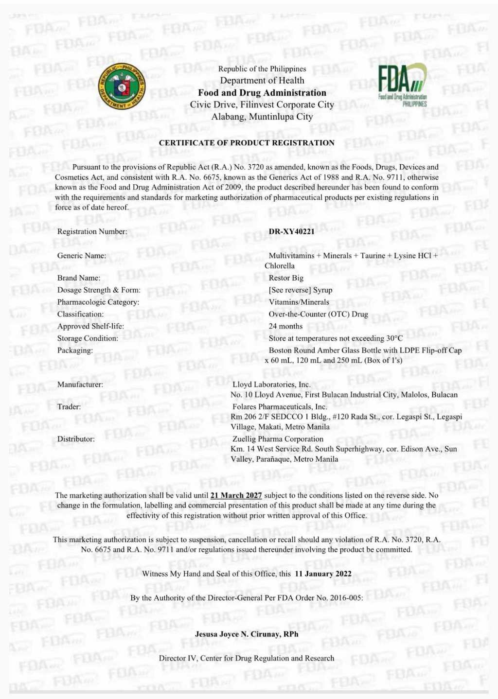 Restor Big Syrup and Drops | Shopee Philippines