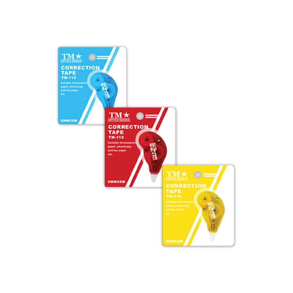 TM 144 pcs Correction Tape 5M Assorted Color (TM-115) | Shopee Philippines