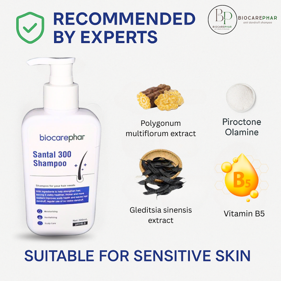 Biocare Santal 300 Herbal Shampoo (200ml) – A hair growth-stimulating ...