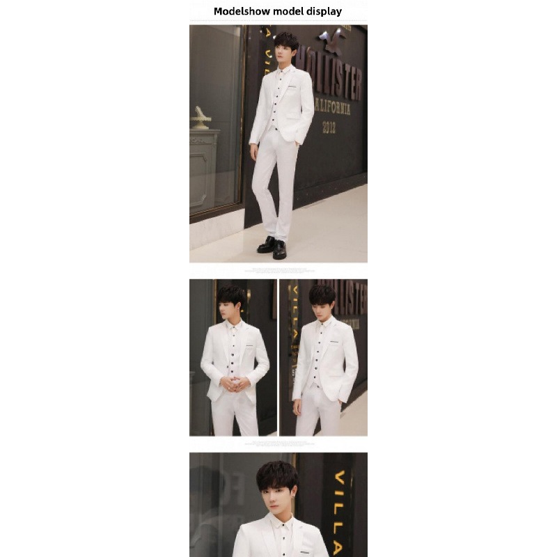 ADO (Local Delive)Suit Men's Three-Piece Suit Men's Full Set of Coat ...