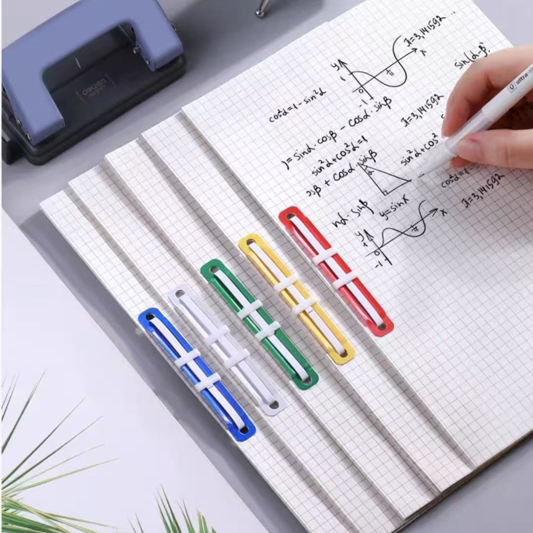 50pcs/box 7cm Paper Fastener pagination clamp long Plastic Office ...