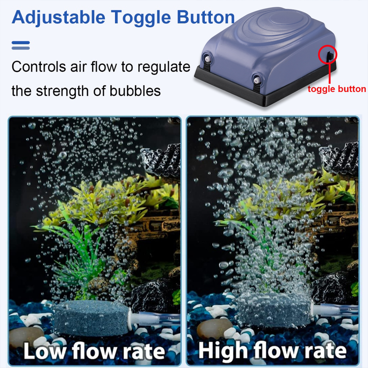 Air Pump Oxygen oxygen for aquarium 60HZ Dual Air Pump Aquarium Fish ...