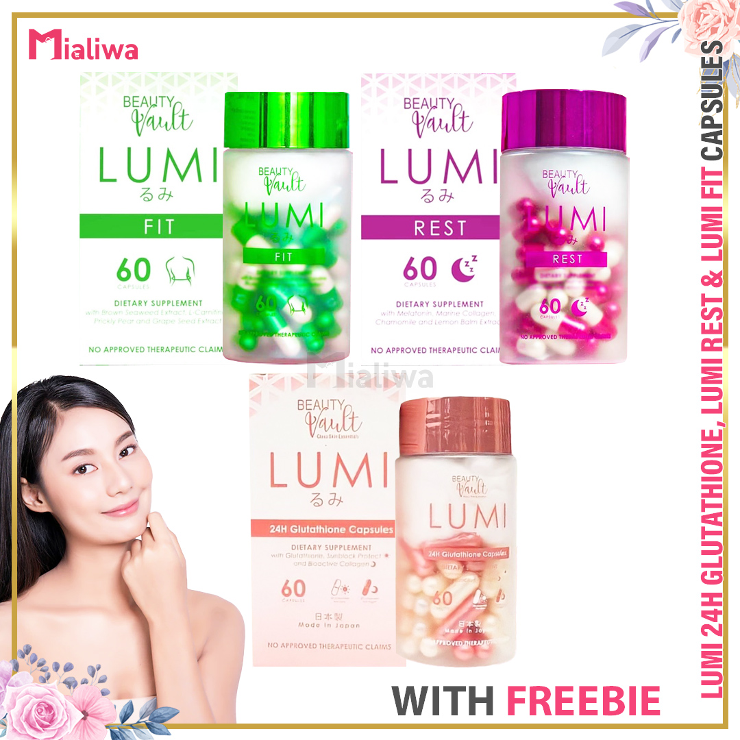 Beauty Vault Lumi Glutathione Fit Rest Capsules Whitening Sunscreen Fat ...