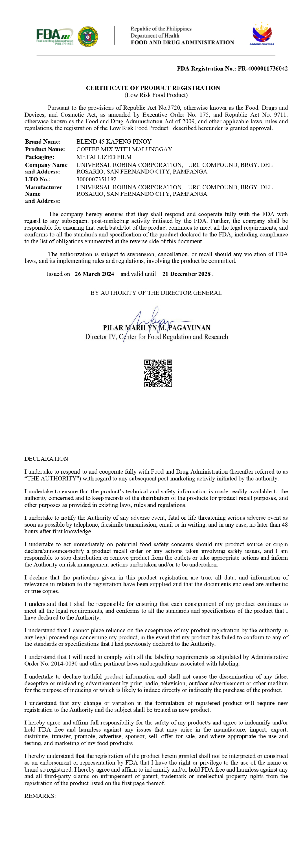 Blend 45 Malunggay Coffee Mix (52g x 10) | Shopee Philippines