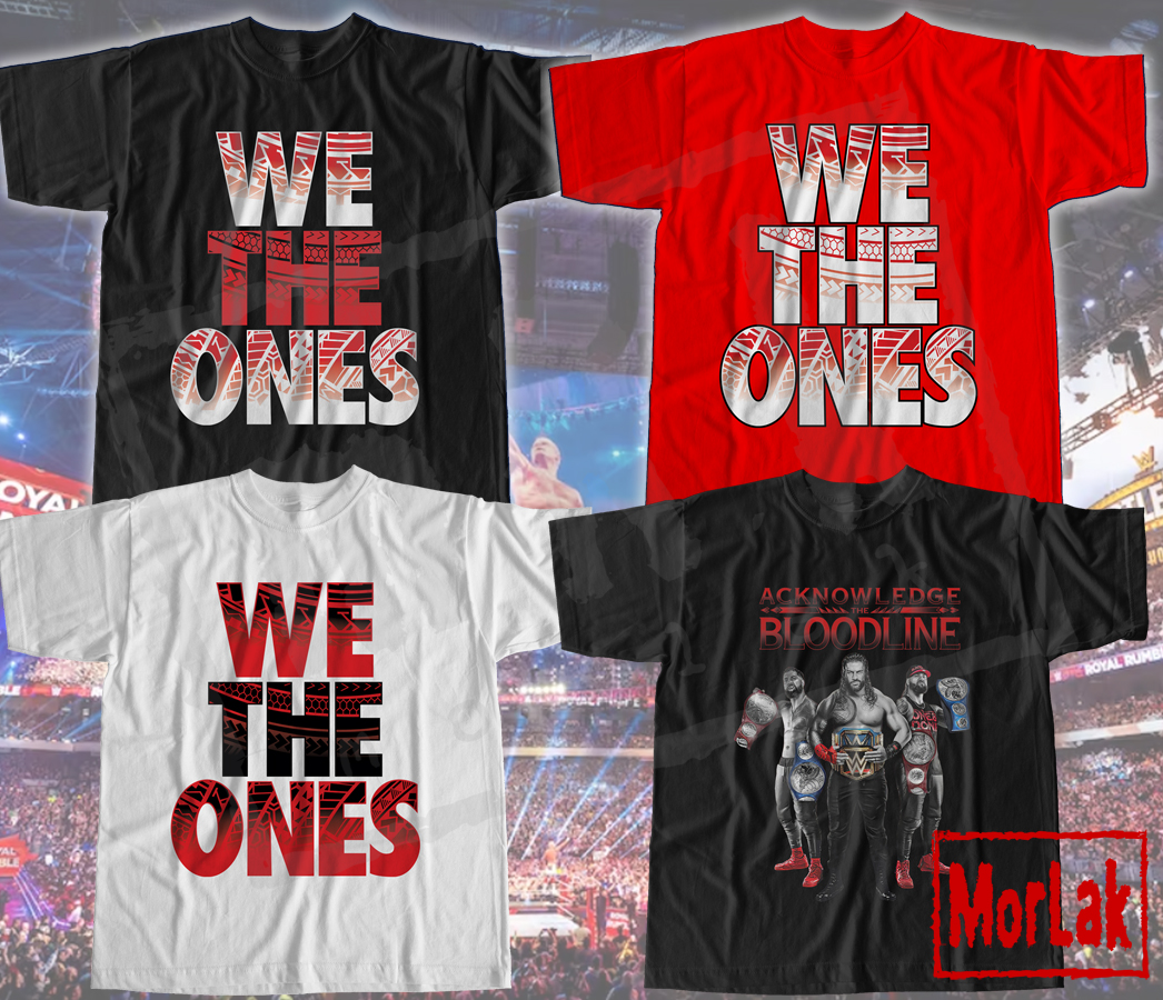 WWE Team The Bloodline Collection" Big Graphic Unisex Shirt | Shopee ...