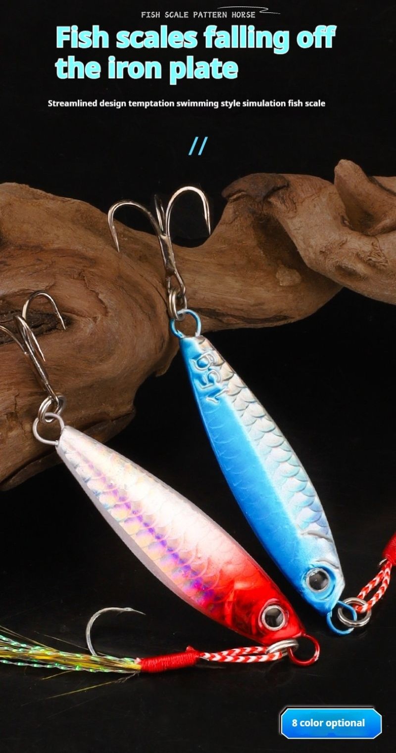 1Pcs Slow Sinking 7-30g Metal Micro Jig Fishing Lure with 3D Eyes Laser ...