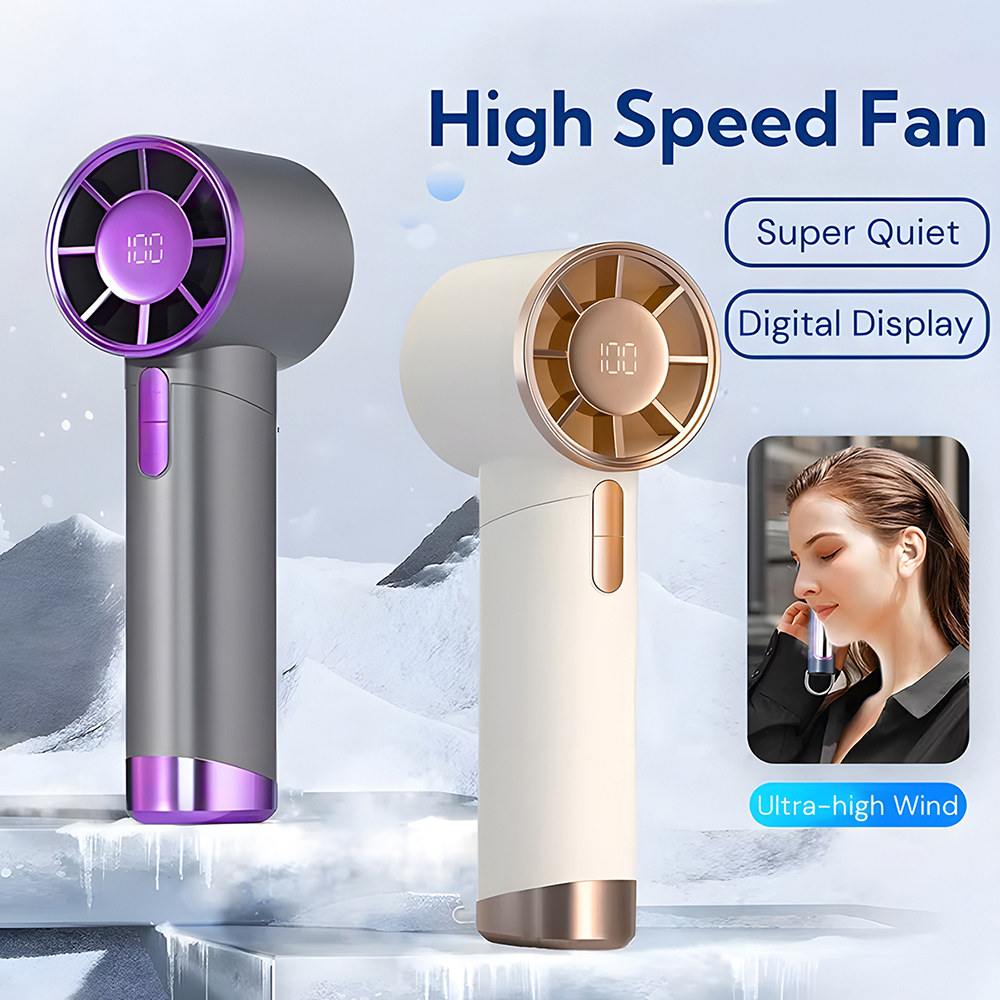 Portable Mini Turbo Fan Desktop Mute Fan Type C Rechargeable 100 Speed ...