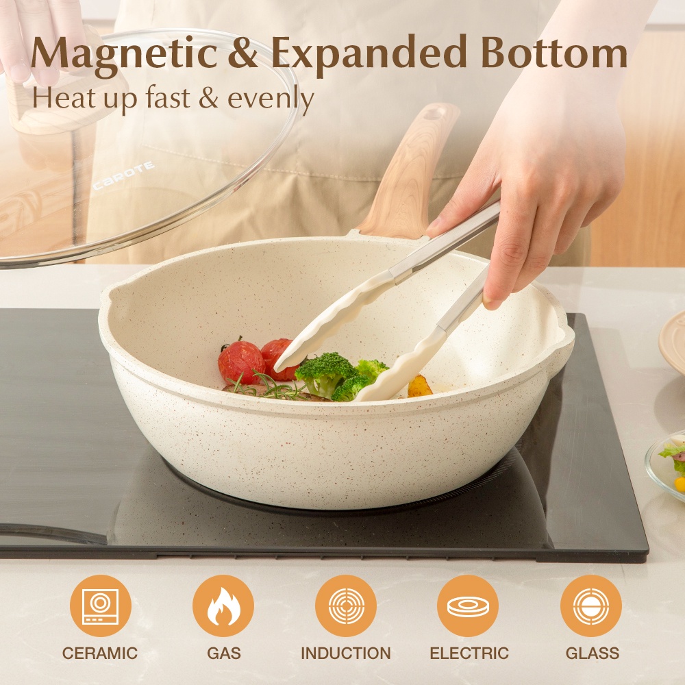 16/24CM Nonstick Stock Pot Soup Pot Maifan Stone Stew Pot Casserole ...