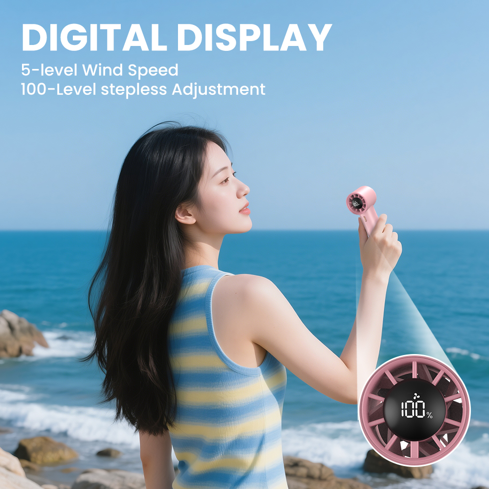 Orashare HF18 Ultra Mini Fan High-Speed Wind 100-Speed Stepless Speed ...