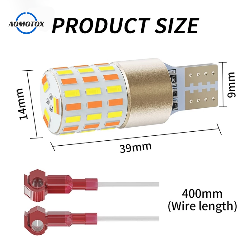 Dual Contact LED Light Dual Mode T15 Signal Light Park Light Suitable ...