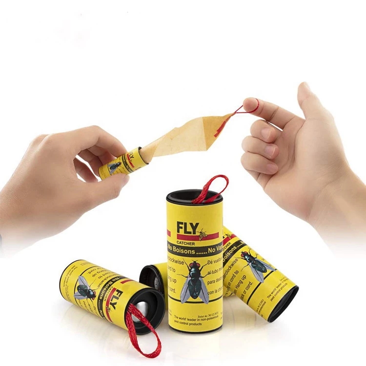 10 Rolls Fly Catcher Sticky Fly Paper Fly Trap Eliminate Flies Insect ...