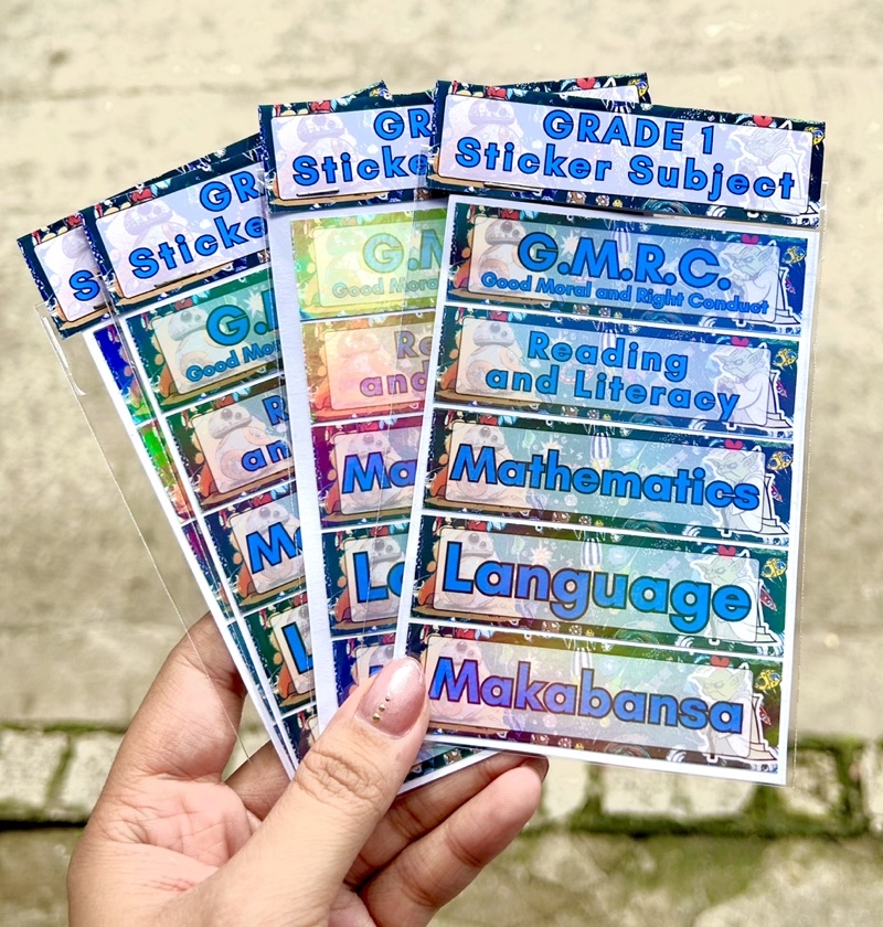 Subject Sticker for Grade 1 Splash Proof Sticker Subject Complete Set ...