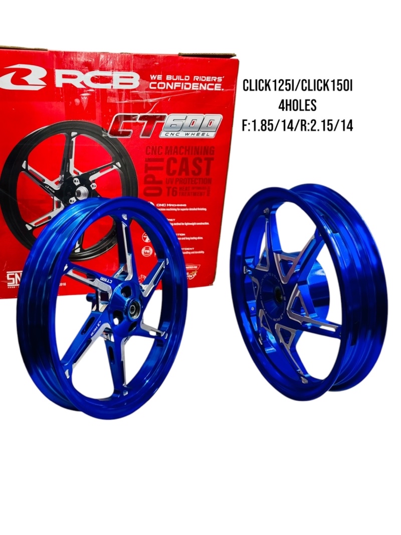 RCB MAGS CT600 CLICK125i/CLICK150i V2/V3 4Holes 1.85/2.15/14 pair ...