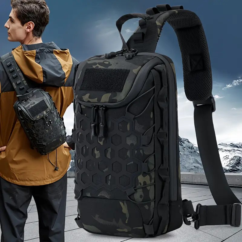Outdoor Camouflage Sling Chest Bag Waterproof Large Capacity Crossbody ...