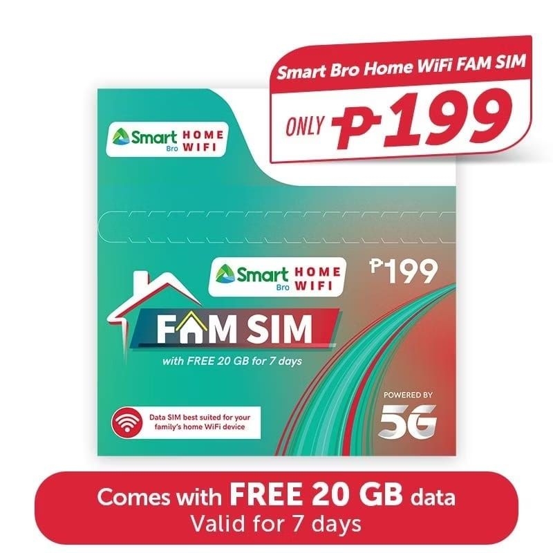 Smart Home wifi Sim (FAM SIM) With Free 20GB For 7 Days | Shopee ...