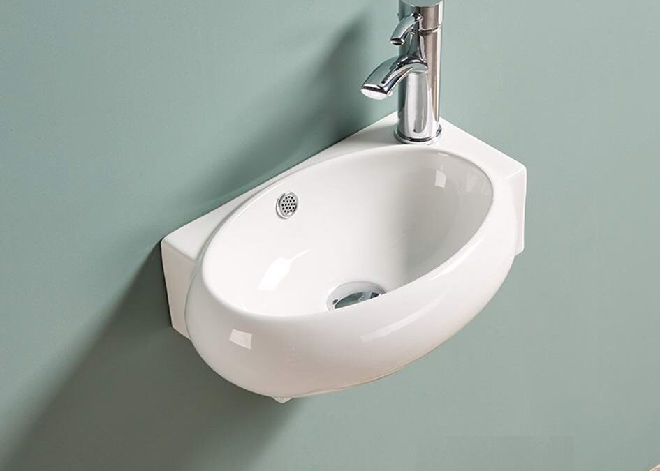 Corner wall hung ceramic lavatory / Bathroom sink wall hung corner ...