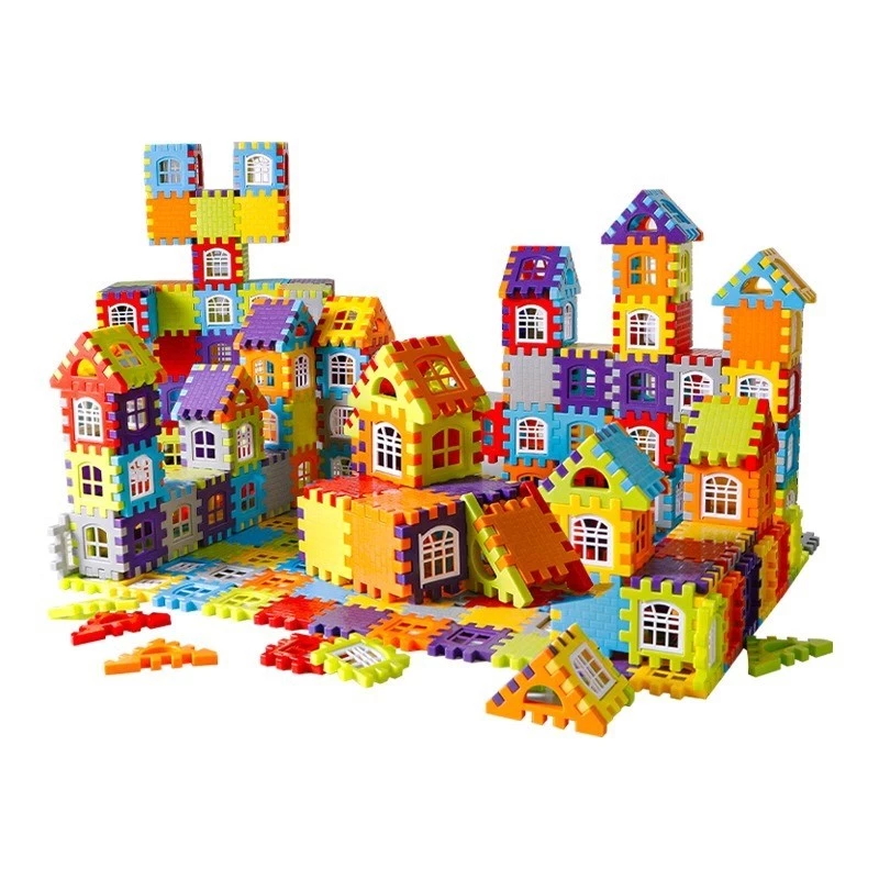 70/140/210PCS Kids DIY House Building Blocks Large Particle Block Wall ...