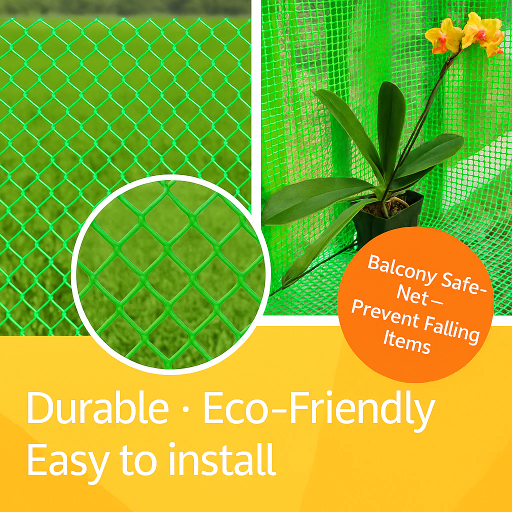 Durable Plastic Green Net for Chicken Coop Durable Garden Fence Mesh ...