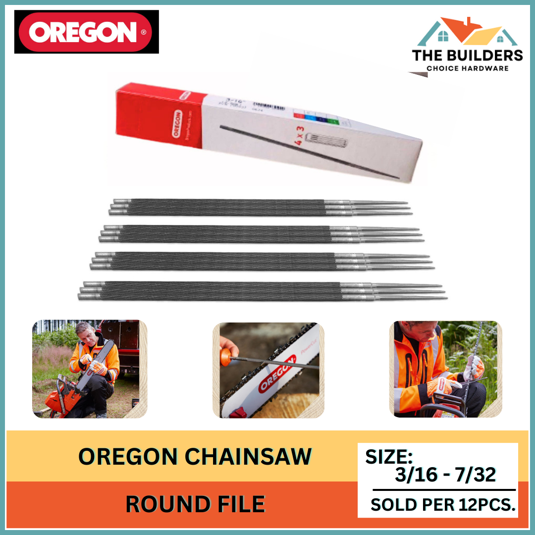 12PCS /BOX ORIGINAL OREGON/STIHL ROUND FILE/KIKIL 3/16 & 7/32 CHAINSAW ...
