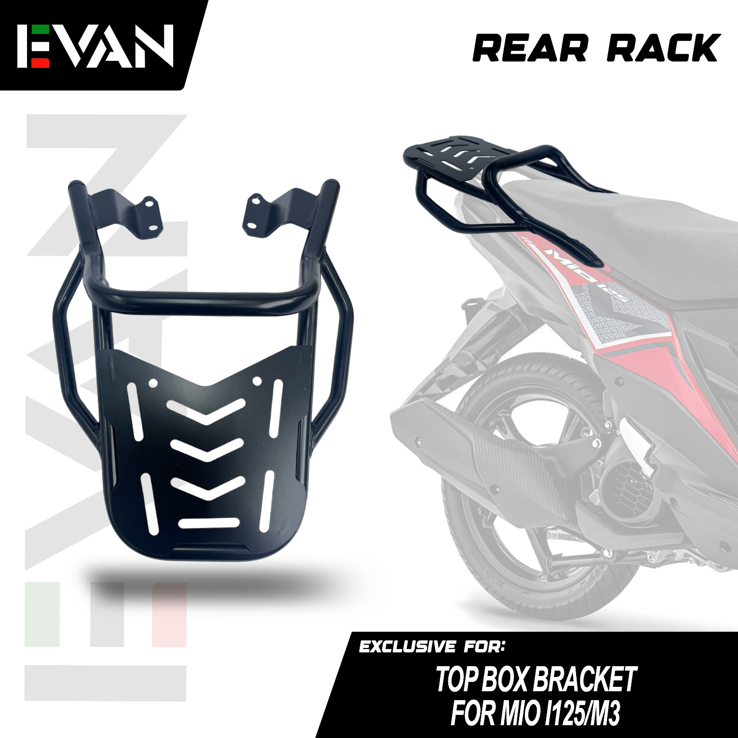 EVAN PH TOP BOX BRACKET FOR YAMAHA MIO i125 / M3 MOTORCYCLE | Shopee ...