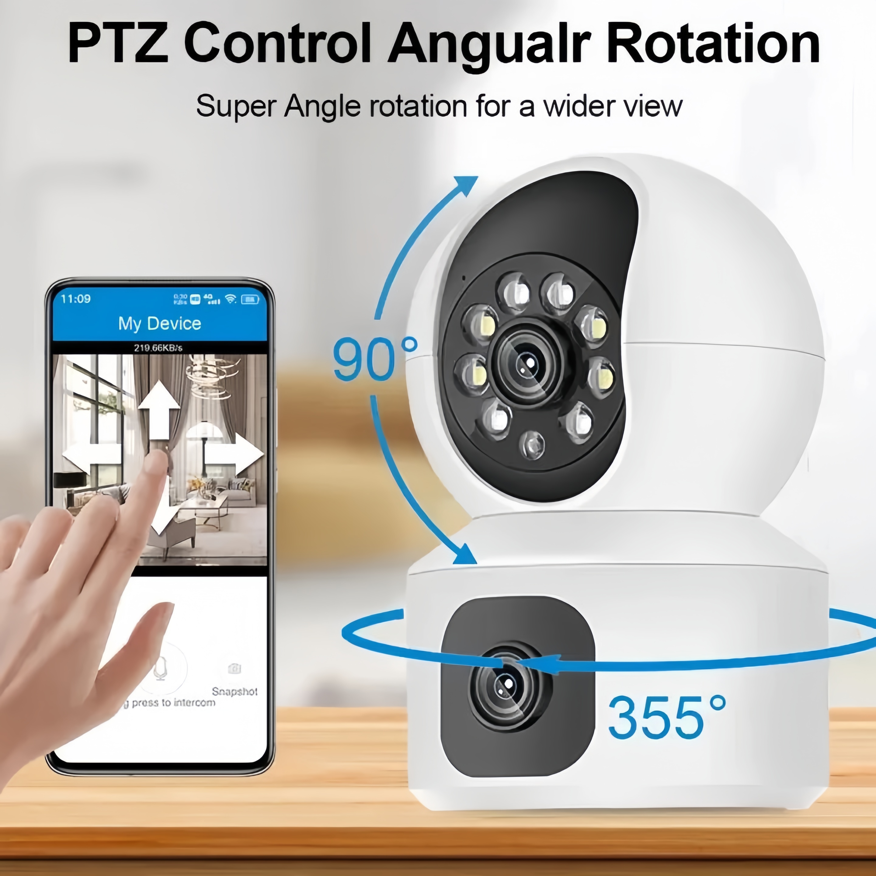 V380 Pro CCTV Camera WIFI Connect To Cellphone With Voice Dual Lens 4K ...