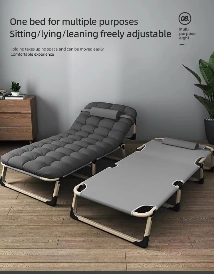 Folding bed Portable family nap bed office recliner lunch break bed nap ...